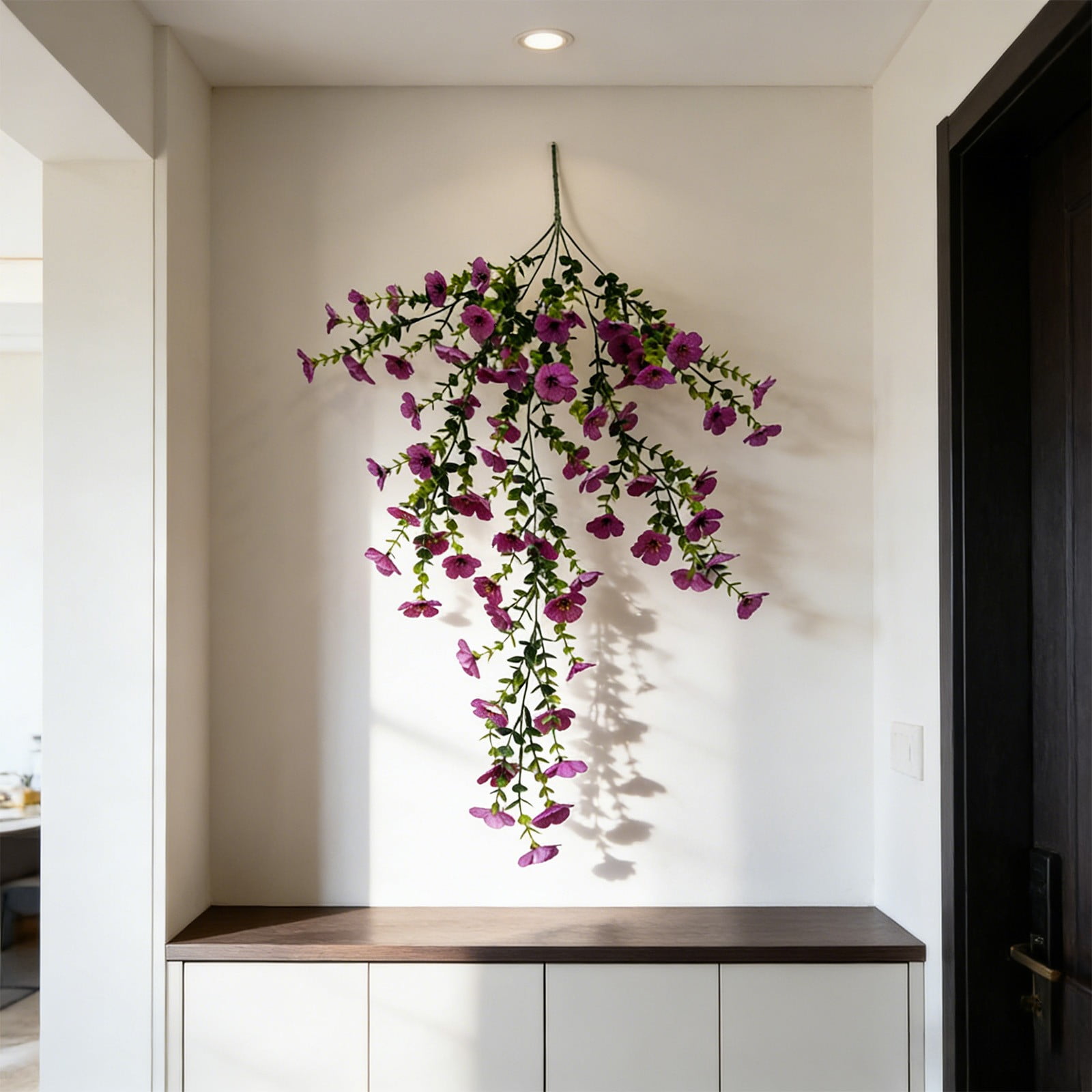 Eoozwa 3 Counts Artificial Flowers Wall Decor Bouquet Fake Plants Fade ...