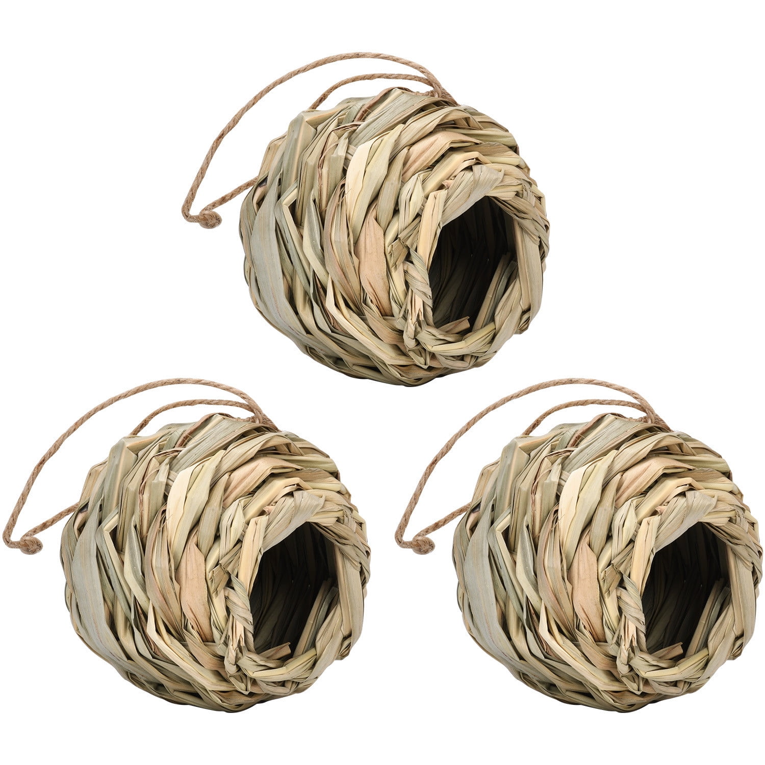 Eoozwa 3 Pack Hanging Hummingbird Nest House for Outside, Ball Shape ...
