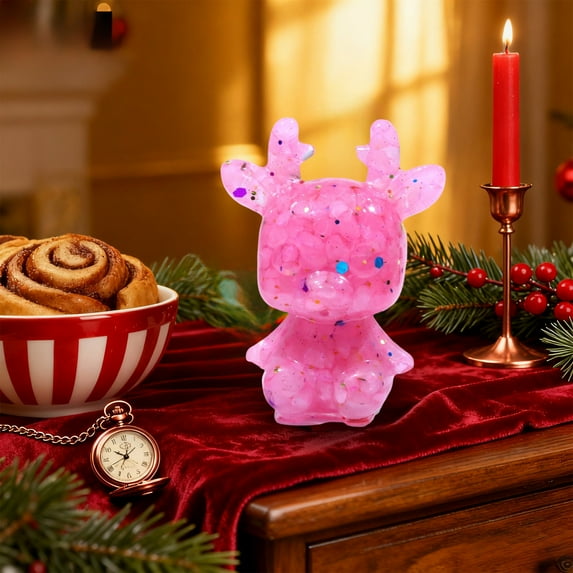 Eoozwa 3 Packs Christmas Deer Ornament Resin Desktop Decor for Home ...