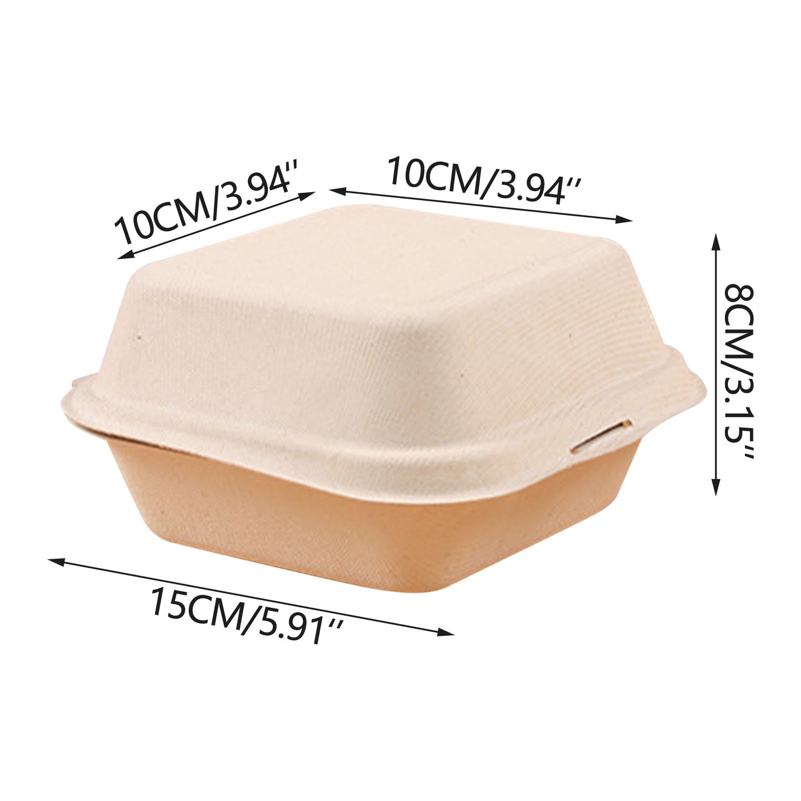 Eoozwa 50 Pack Compostable Clamshell Take Out Food Containers, 6 x 6 ...