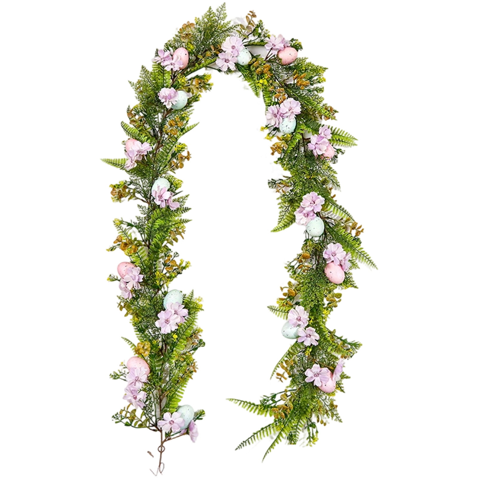 Eoozwa 72.8in Easter Eggs Vines Rattan Door Decorations Spring Branches ...