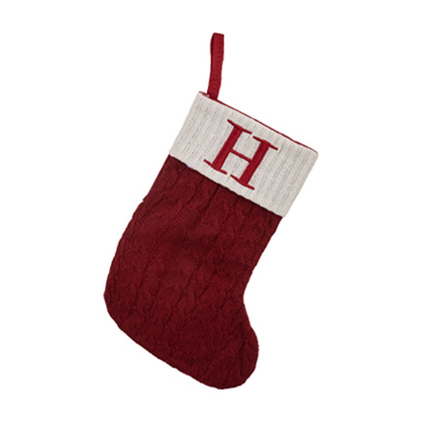 Eoozwa 8.7x11.8 inch Red Knit Christmas Stockings,Personalized ...