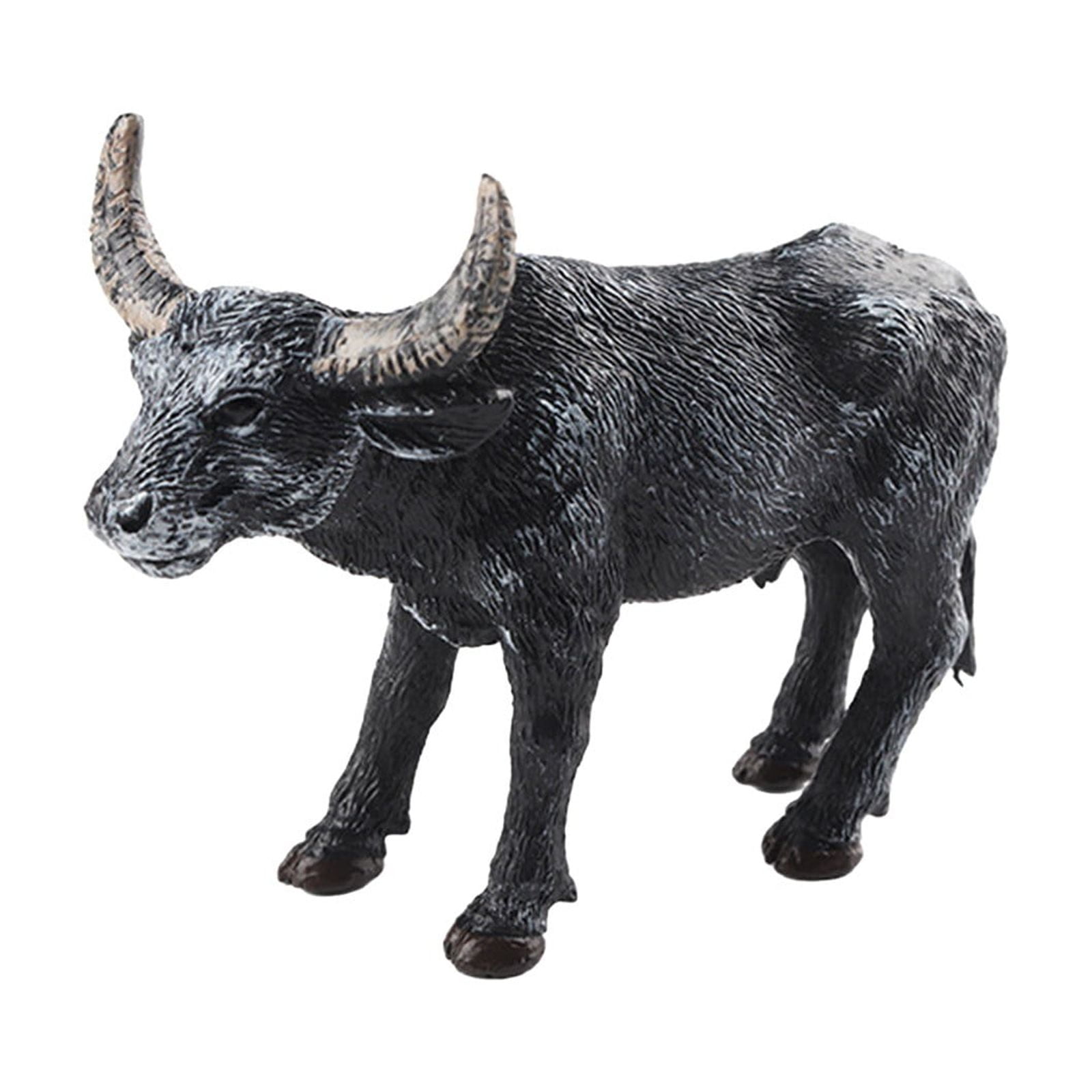 Eoozwa Asian Buffalo Animal Figure Realistic Plastic 3.9 Inch Toy ...