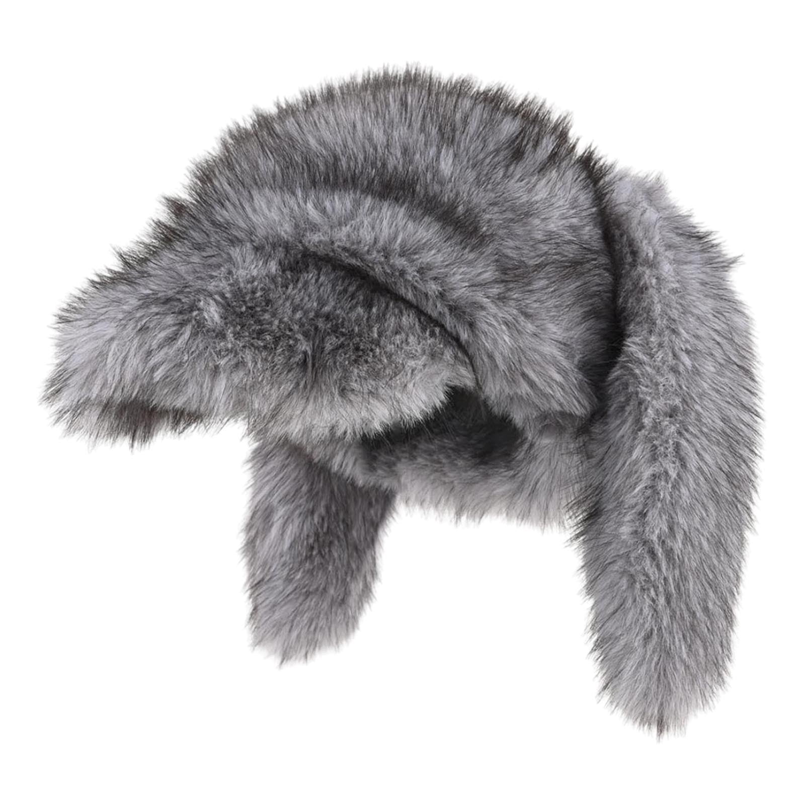 Eoozwa Bunny Ears Beanie Hat for Women Men, Winter Warm Faux Fur ...