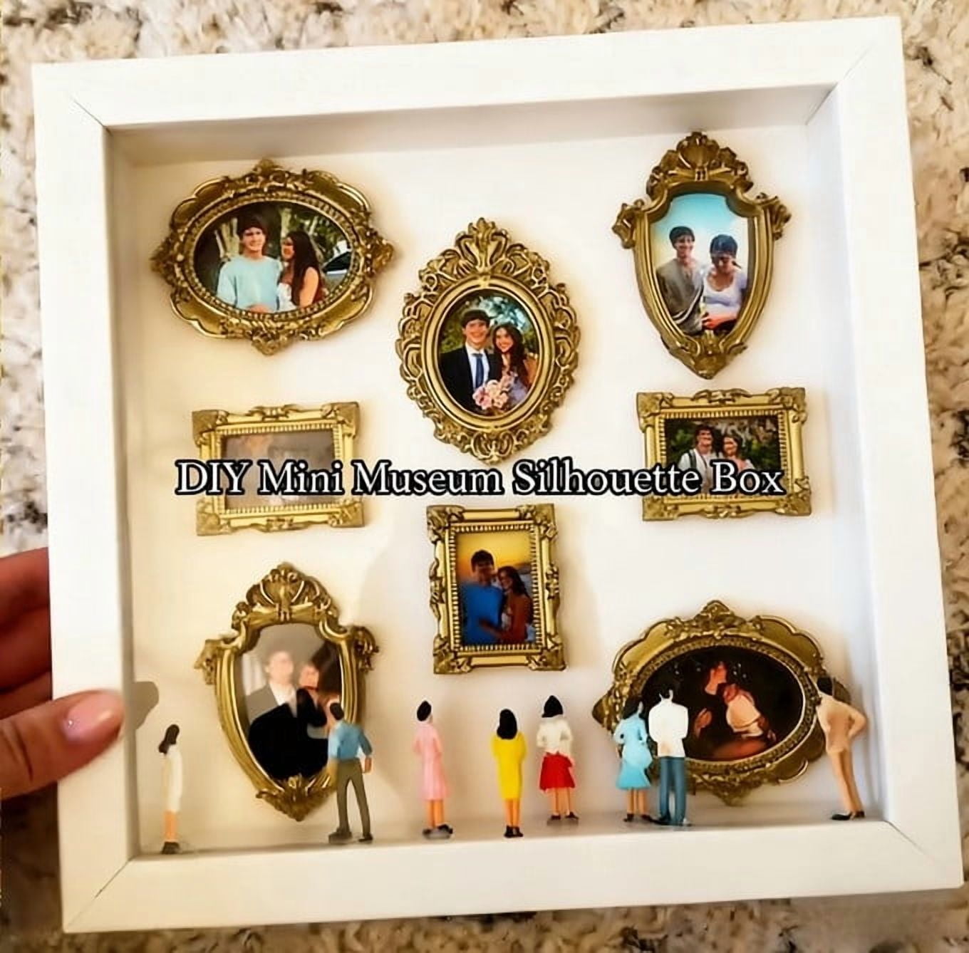 Eoozwa DIY Mini Paper Cut Shadow Box Memory Display with LED Lights ...