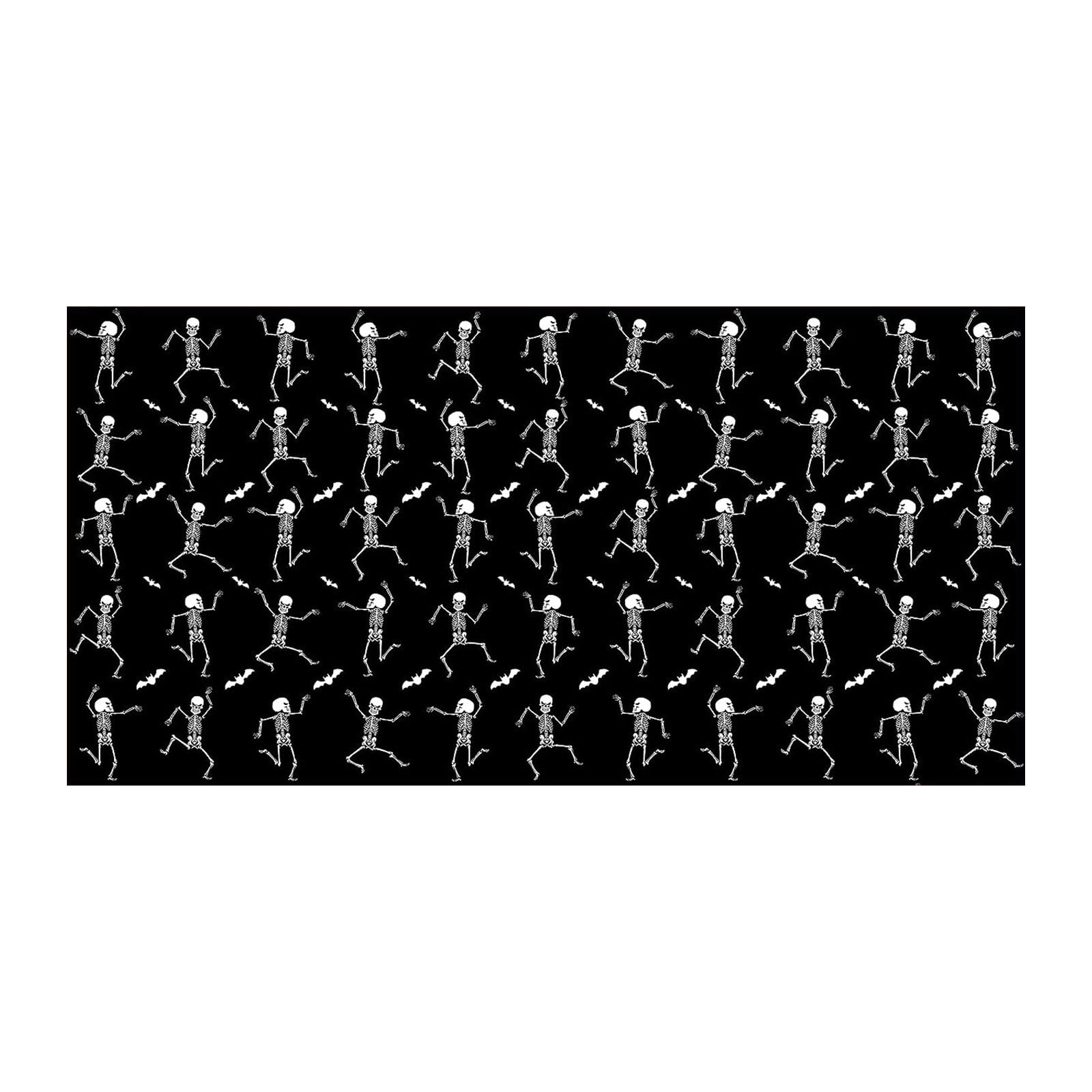 Eoozwa Disposable Skeleton Tablecloth - 54" x 107", Plastic, Waterproof ...