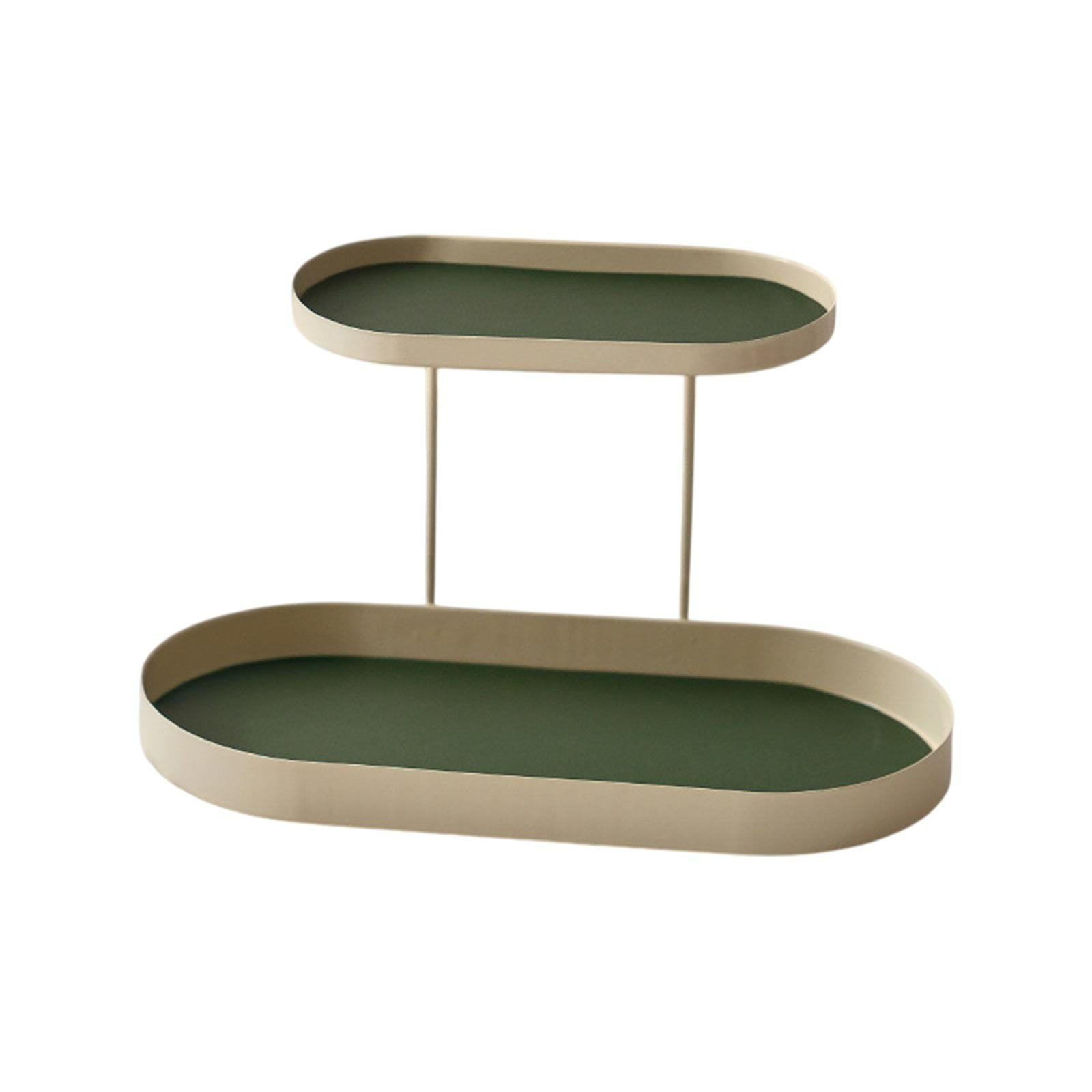 Eoozwa Double Layer Iron Storage Tray Tabletop Organizer for Jewelry ...