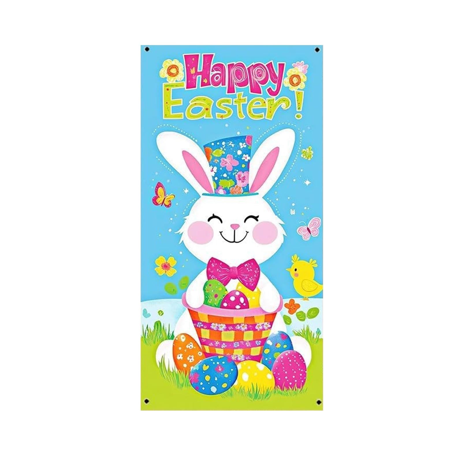 Eoozwa Easter Door Cover,Easter Door Decorations Bunny Egg Rabbit ...