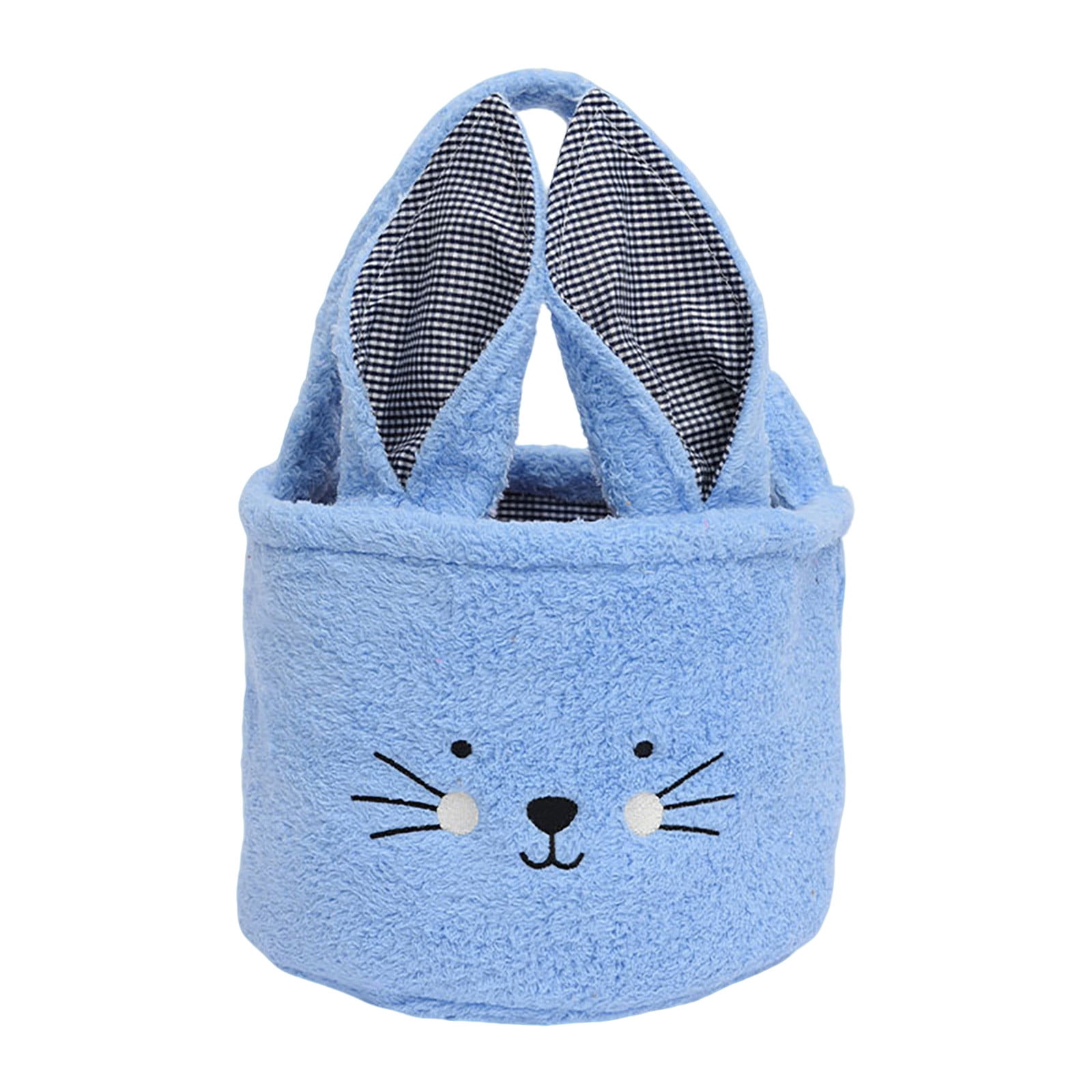 Eoozwa Easter Egg Carrying Basket 14.2x9in Plush Bunny Design Large ...