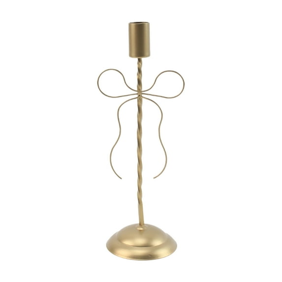 Eoozwa Gold Candle Holders Metal Taper Candle Stands with Bow Design ...