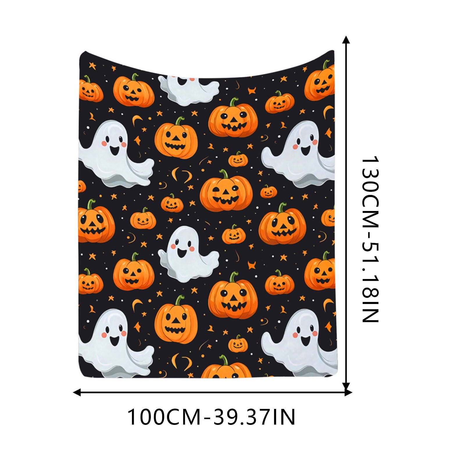 Eoozwa Halloween Blankets Funny Ghost Cute Halloween Spooky Multicolor ...