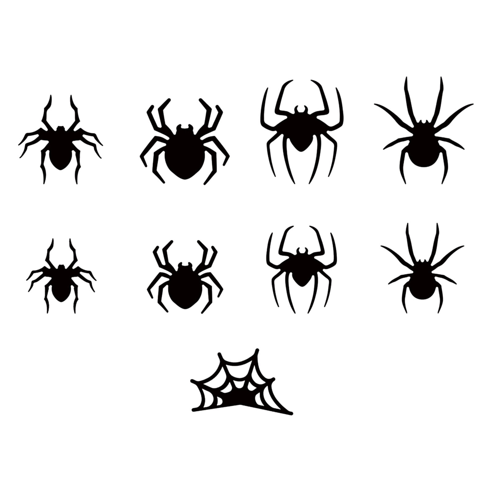 Eoozwa Halloween Spider Wall Decor, 3D Window Stickers with Multi-Color ...