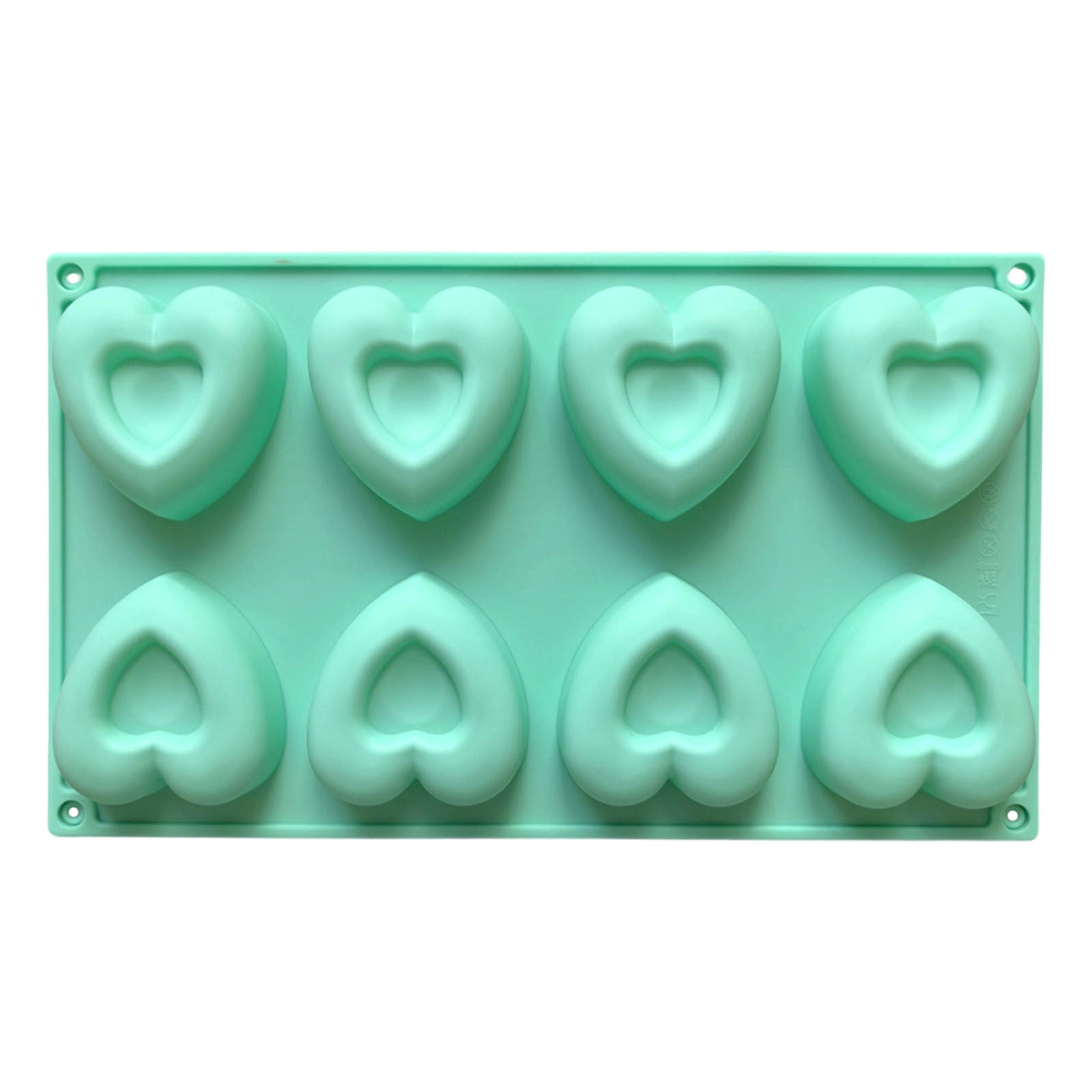 Eoozwa Heart Shaped Silicone Mold 8 Cavity for Chocolate Ice Cubes Non ...