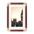 Eoozwa Imitation Copper Corner Picture Frame Wood Grain Tabletop Wall ...