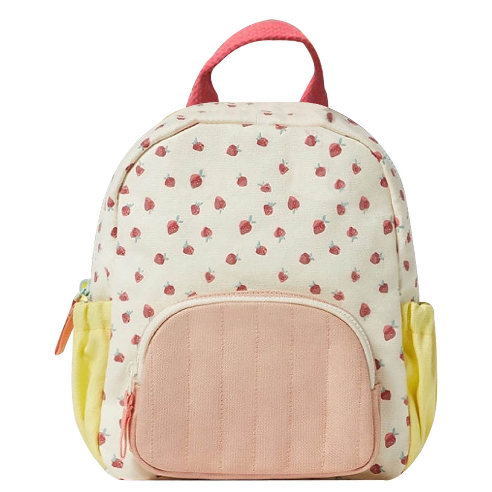 Eoozwa Strawberry Print Canvas Backpack Lightweight Washable Small Bag ...