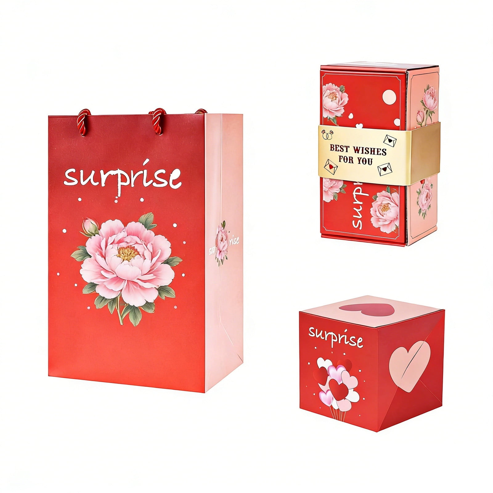 Eoozwa Surprise Box Valentines Day Gift Heart Themed Bounce Box for ...