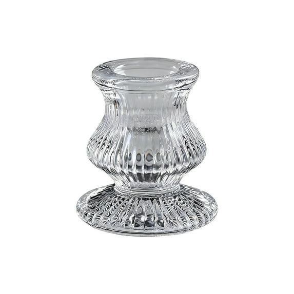 Eoozwa Taper Candle Holders, Clear Glass Candlestick Holder Candles ...