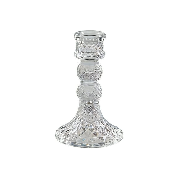 Eoozwa Taper Candle Holders, Clear Glass Candlestick Holder Candles ...