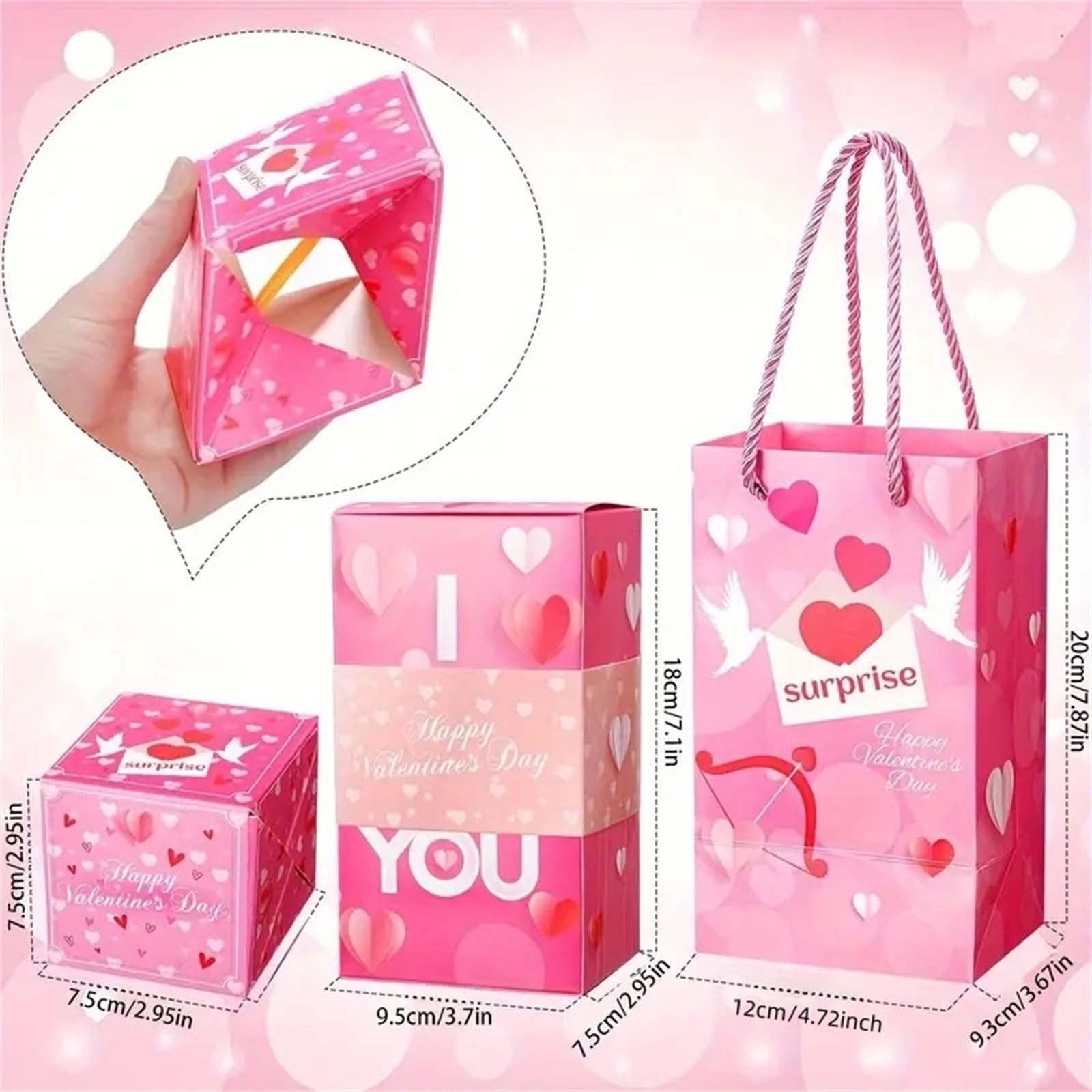 Eoozwa Valentine's Day Surprise Jumping Box Bouncing Red Gift for ...