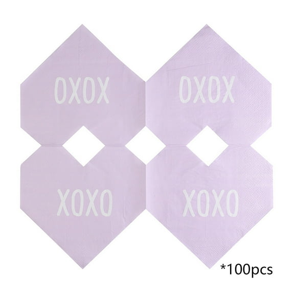 Eoozwa Valentines Day Paper Napkins Disposable Patterns Napkins Festive ...