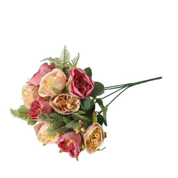 Eoozwa Valentines Day Rose Bouquet Artificial Flower Hand Tied Bridal ...