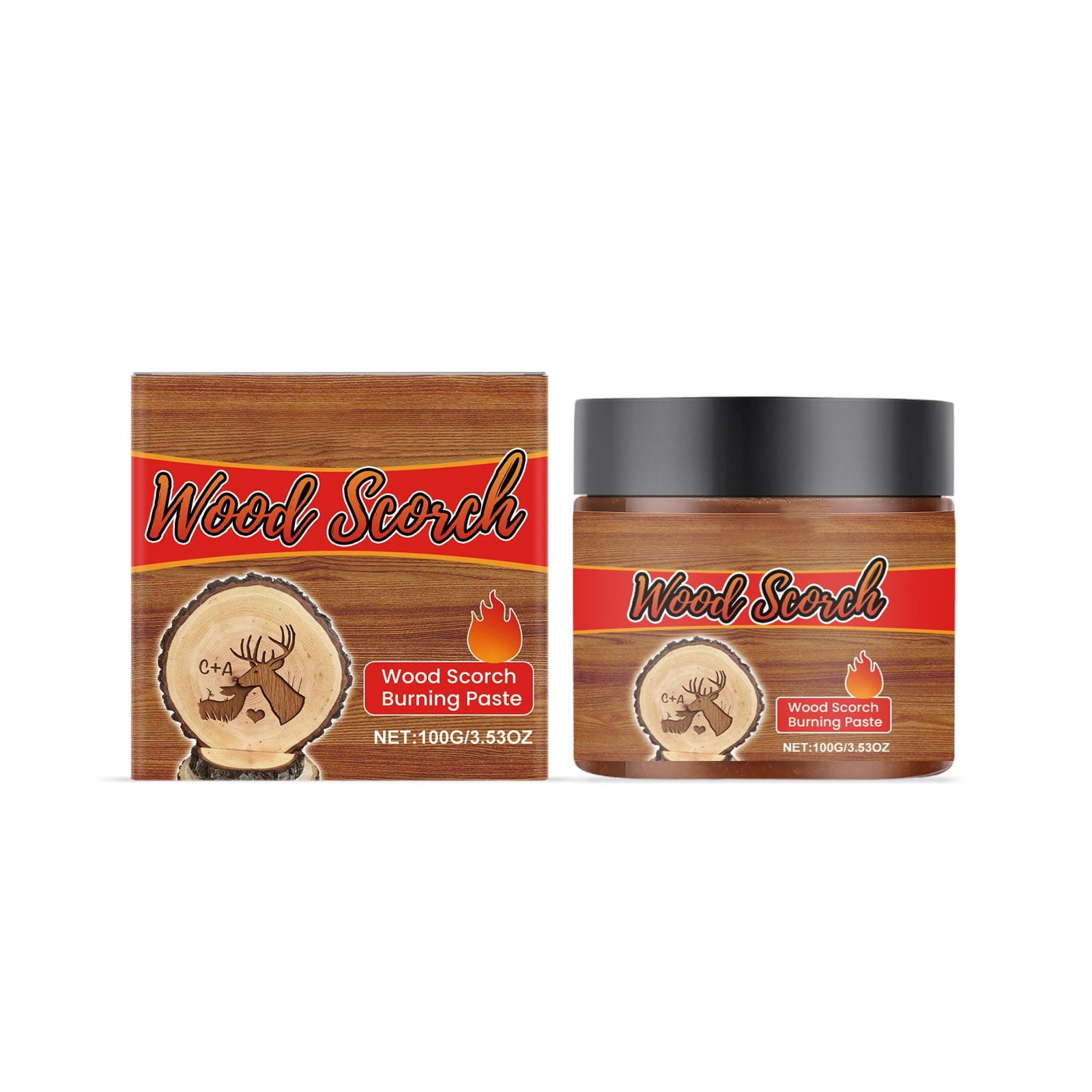 Eoozwa Wood Burning Paste for Woodworking Pyrography Pen Effect No Open ...