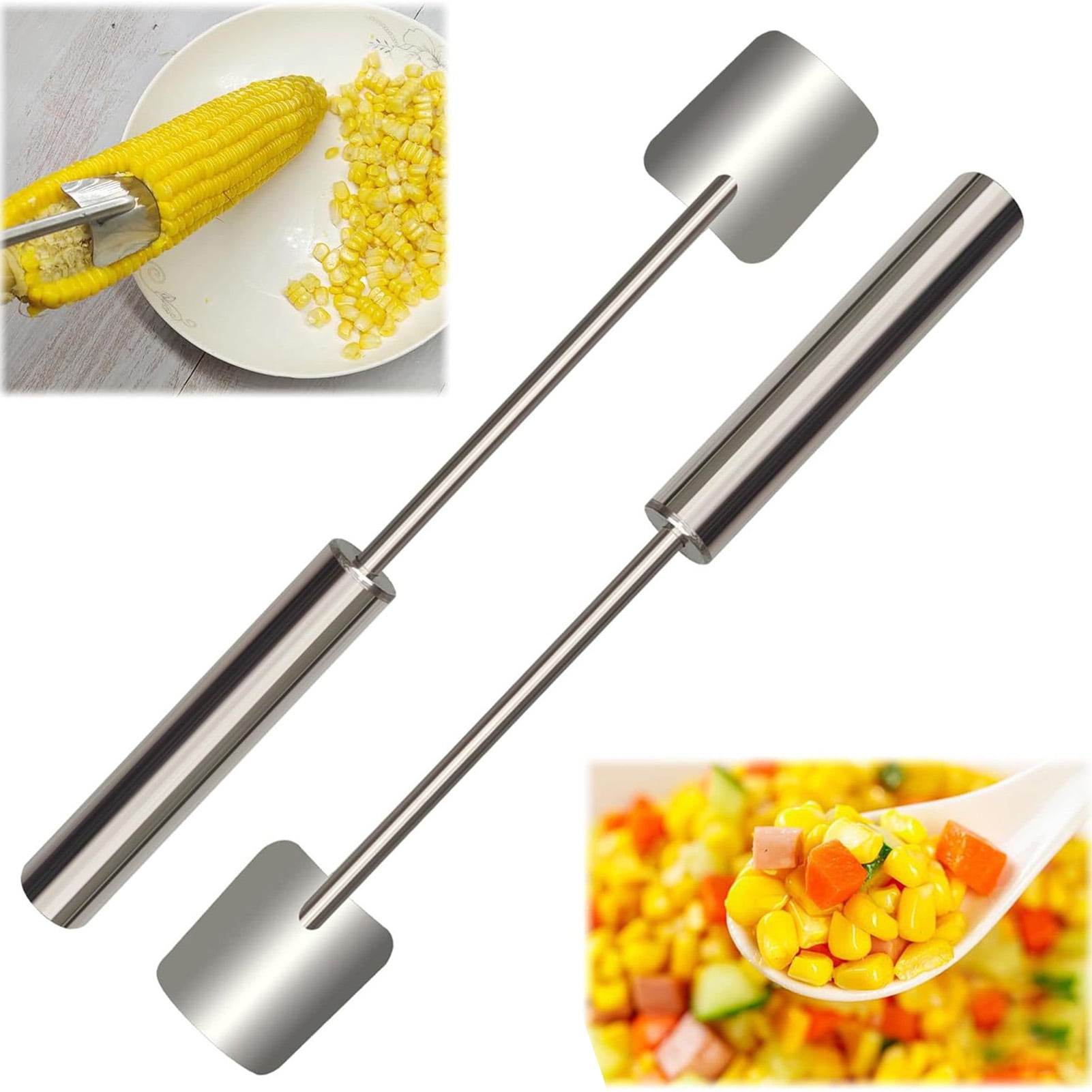 Eoperou 2/3Pcs Corn Cob Peeler - Stainless Steel Corn Thresher Tool ...