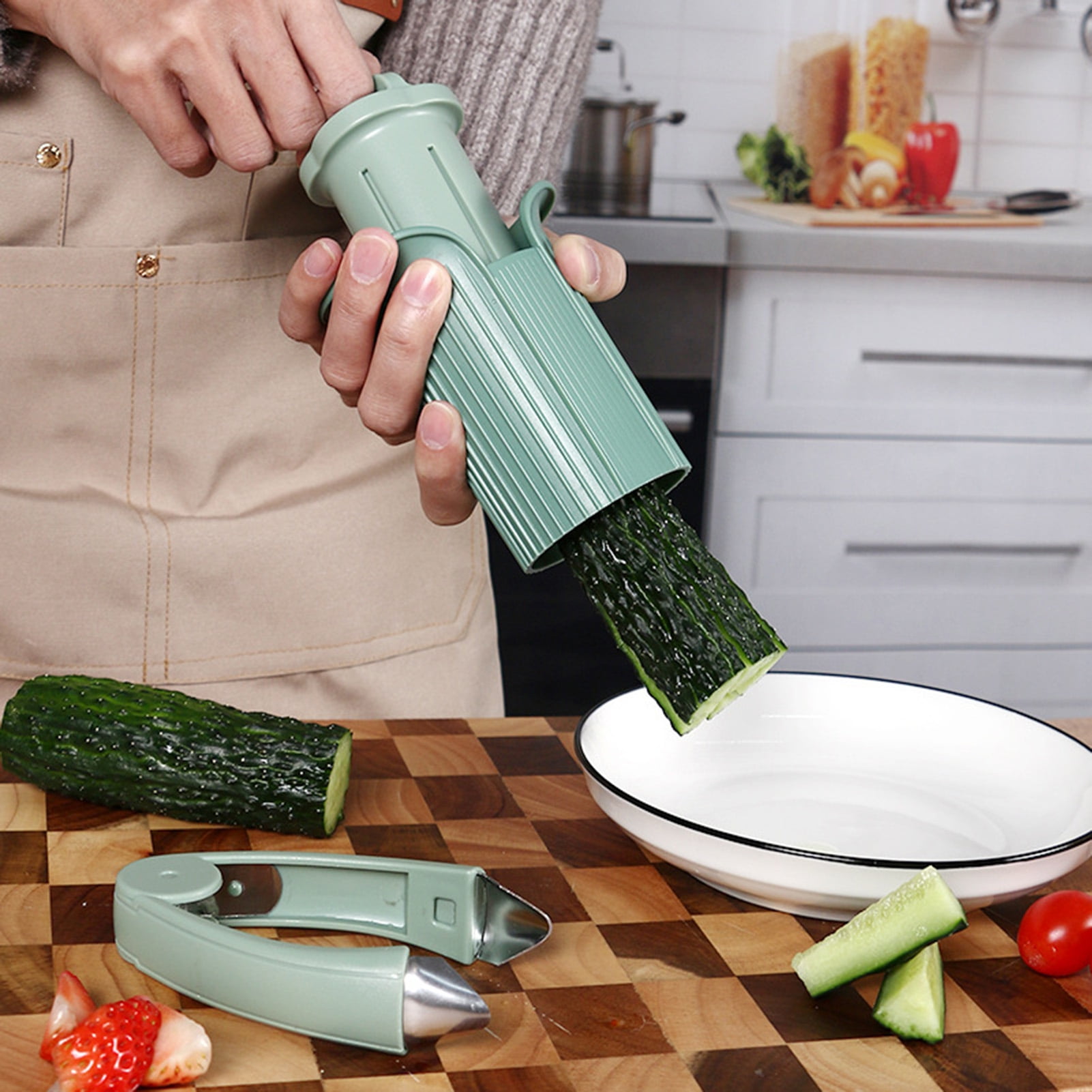 Eoperou 2Pcs/Set Strawberry Stem Remover Ergonomic Handle Pineapple ...