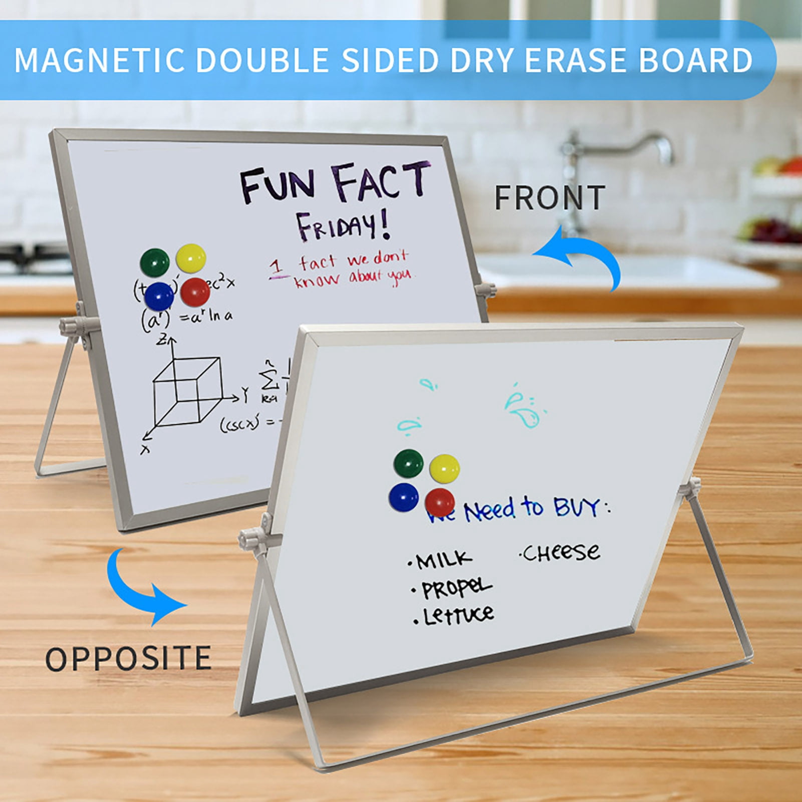 Eoperou Adjustable Stand Magnetic Whiteboard for Easy Writing - Walmart.com