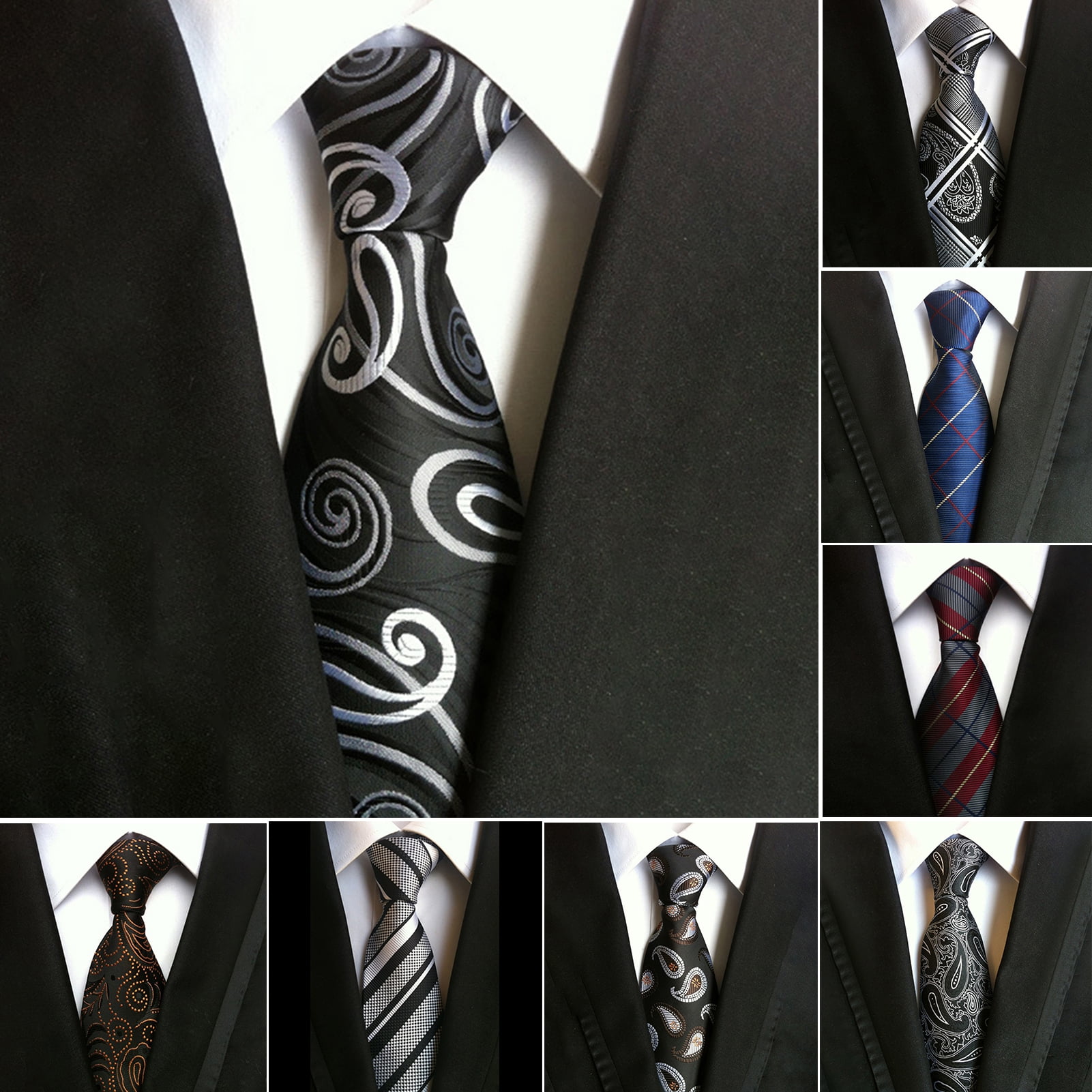 Eoperou Business Tie Adjustable Smooth Surface Easy to Match Fine ...