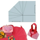 Eoperou DIY Fabric Foldable Basket Sewing Template - Handbag Ruler ...