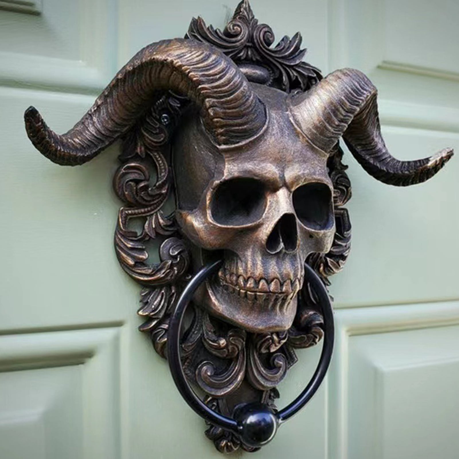 Eoperou Goat Head Skull Wall Decoration - Home Office Living Room ...
