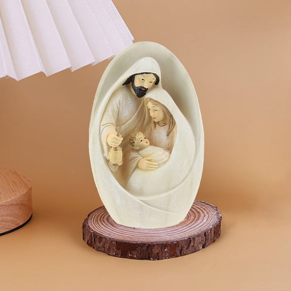 Eoperou Holy Family Resin Figurine - Nativity Advent Statue, Joseph ...