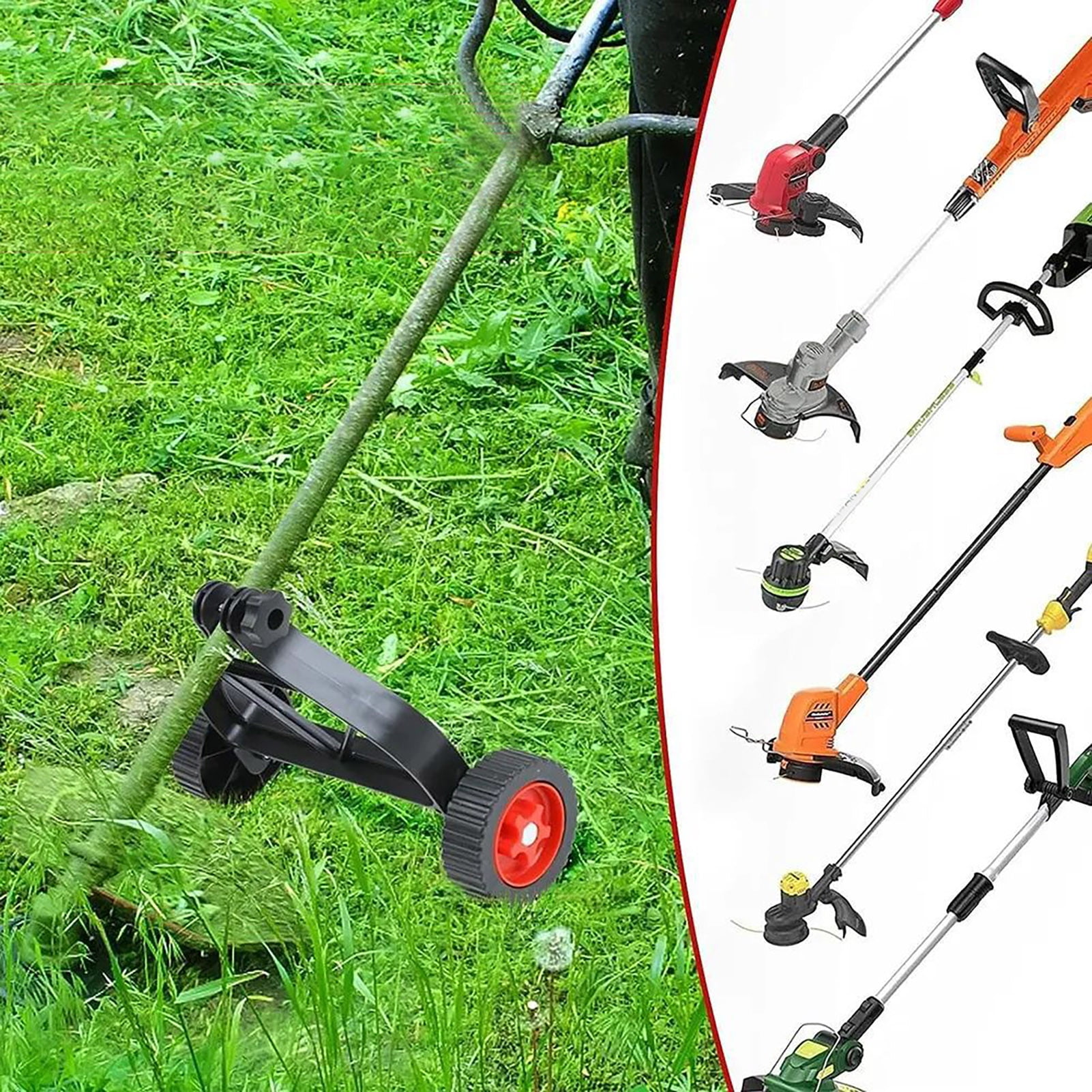 Eoperou Lawn Mower Support Wheel - Weed Trimmer Triangular Structure ...