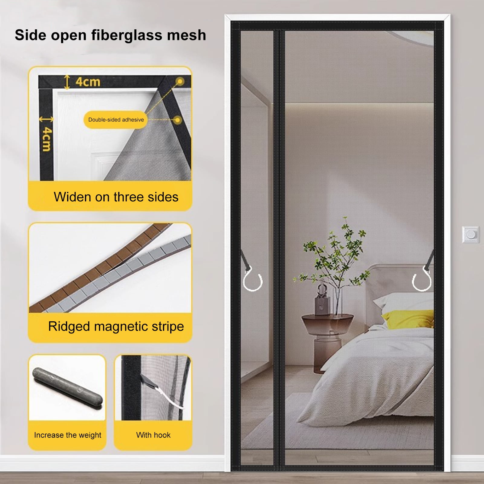 Eoperou Magnetic Anti-mosquito Door Curtain Insect-proof Door Screen ...