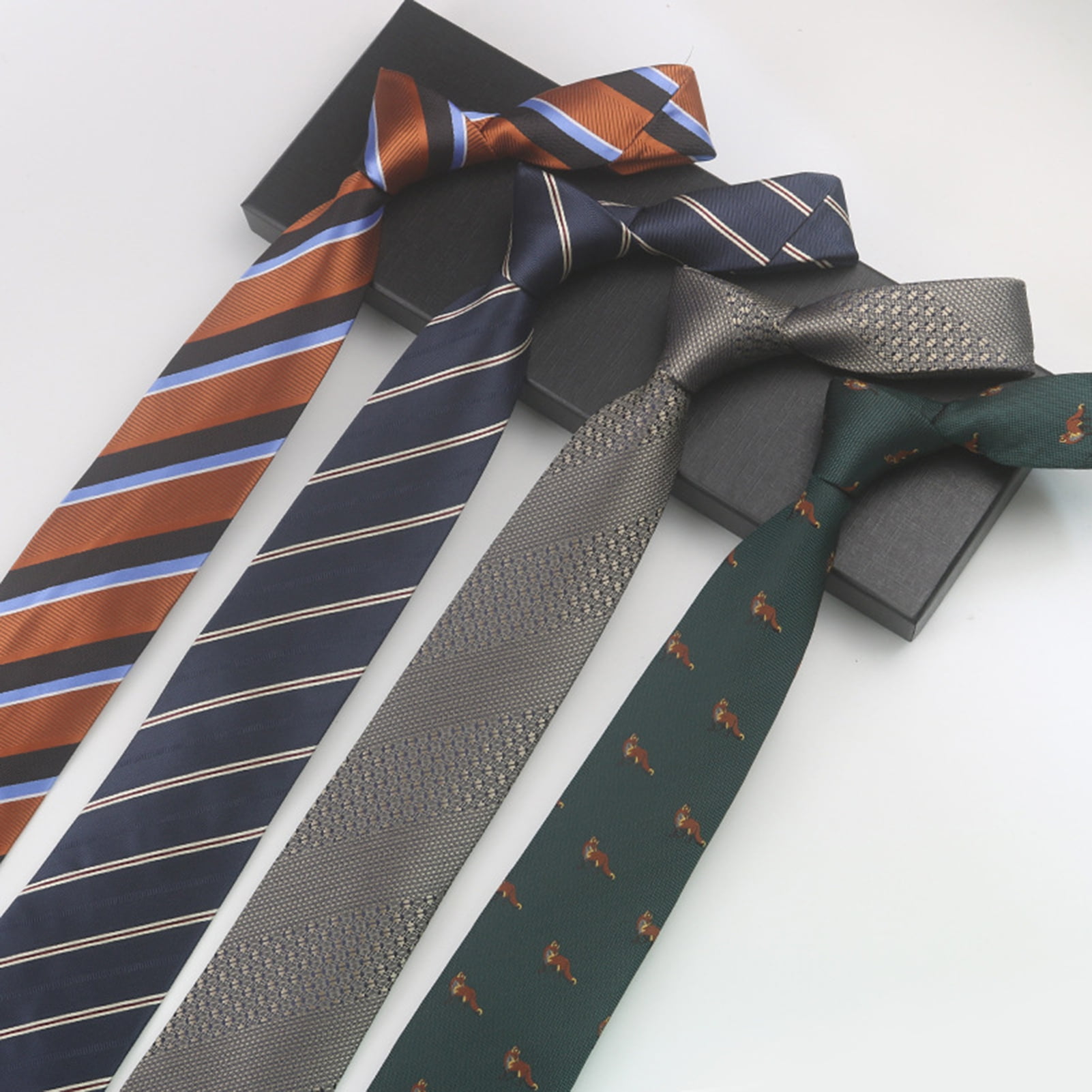 Eoperou Men Tie Fashion Pattern Smooth Adjustable Arrowhead Type Super ...