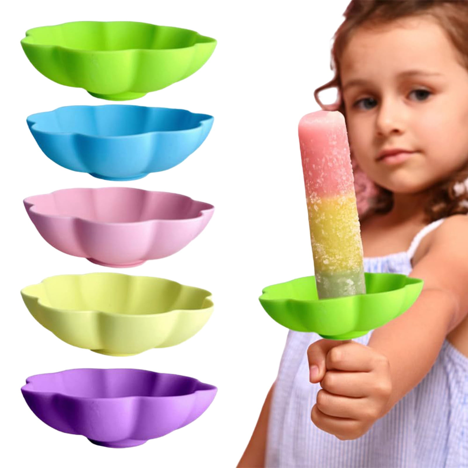 Eoperou Popsicle And Ice Cream Holder - Dual Function Silicone Cup for ...