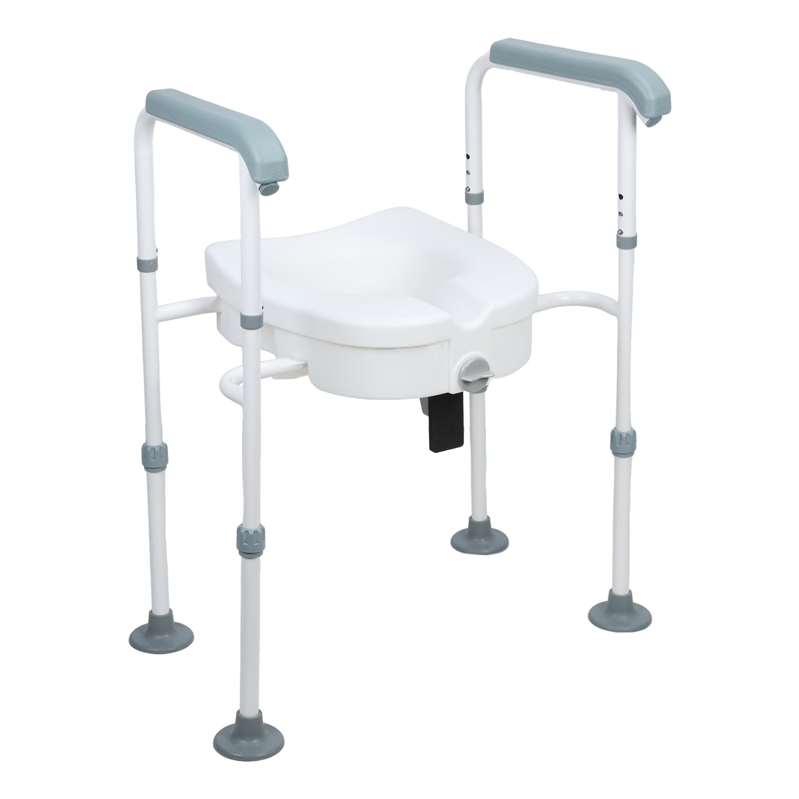Eoperou Toilet Seat Risers for Seniors, Anti-Roll and Adjustable Height ...