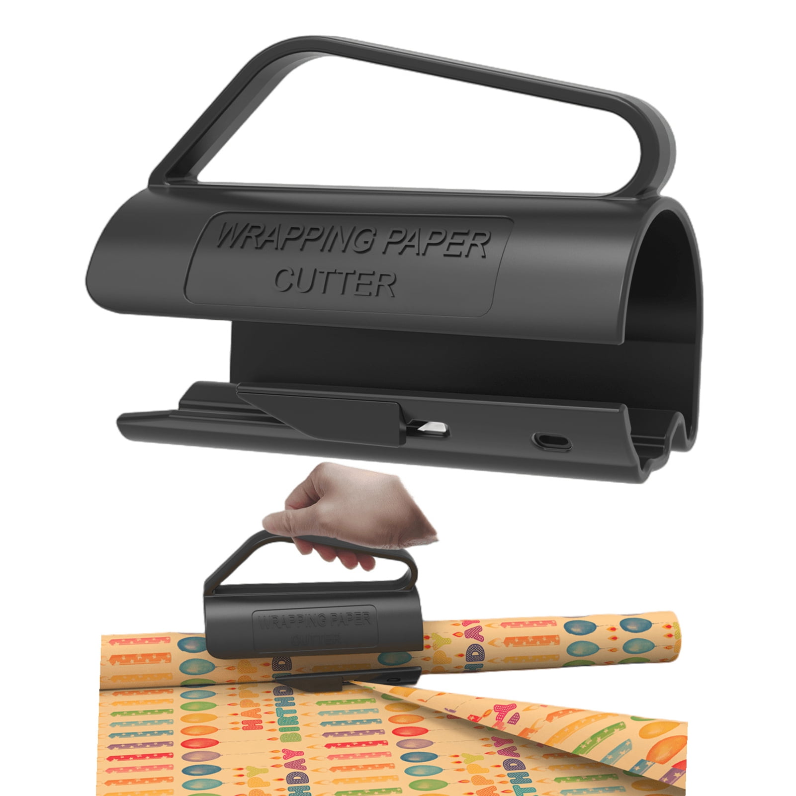 Eoperou Wrapping Paper Cutter - Roll Cutter with Handle Push Cut Tool ...
