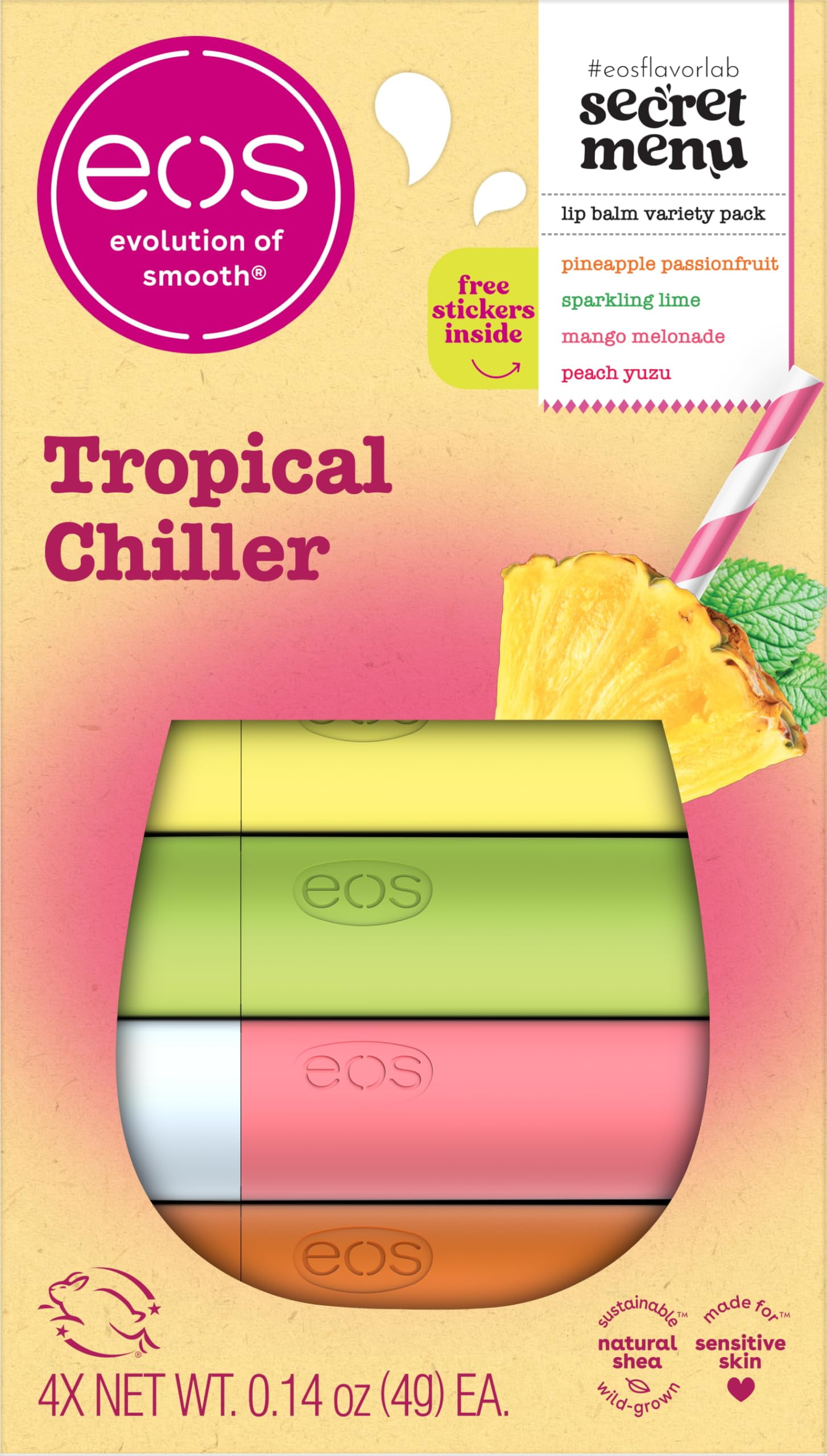 Eos Flavor Lab Secret Menu Lip Balm Gift Set - Tropical Chiller ...
