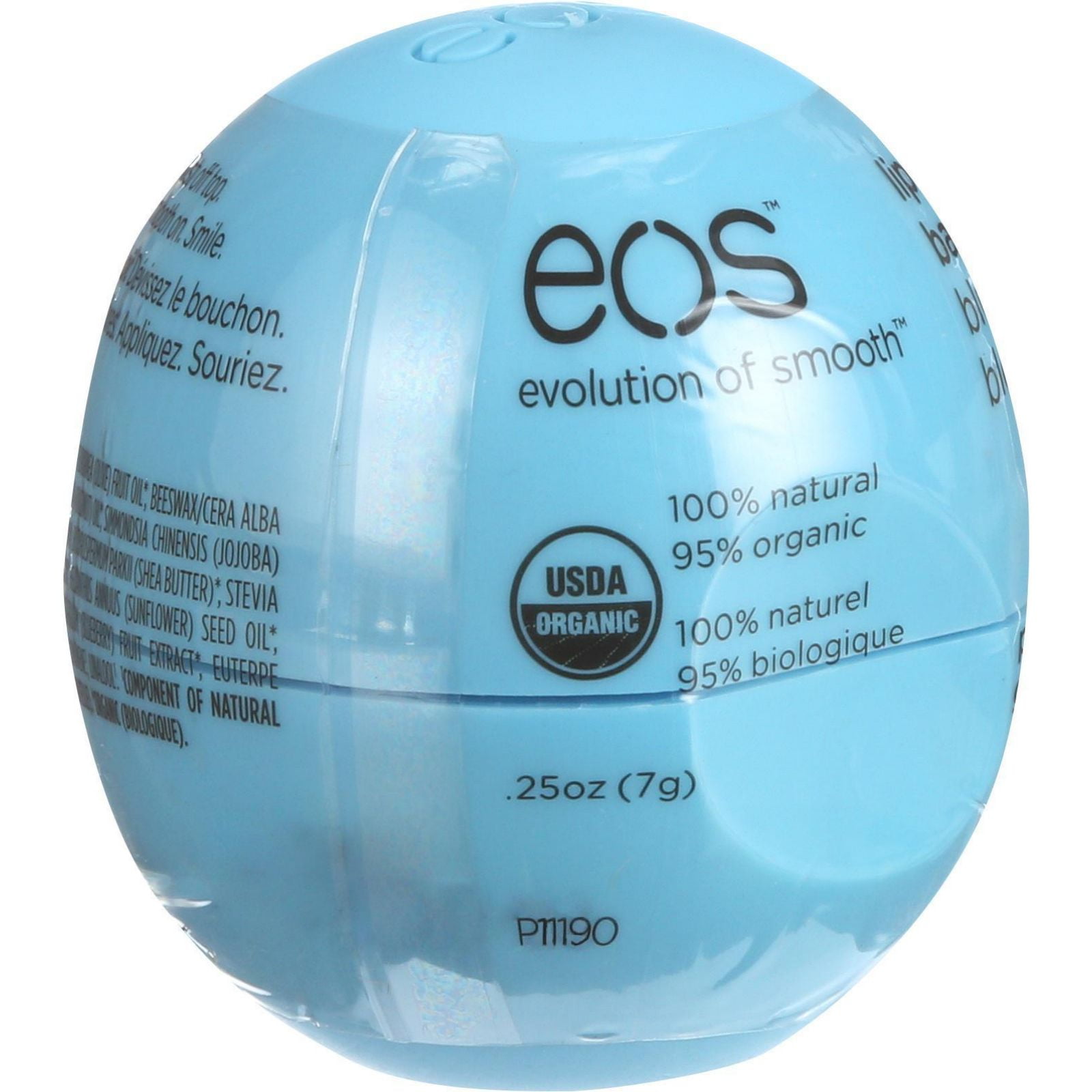 Eos Products Lip Balm - Smooth Sphere - Organic - Blueberry Acai - .25 ...