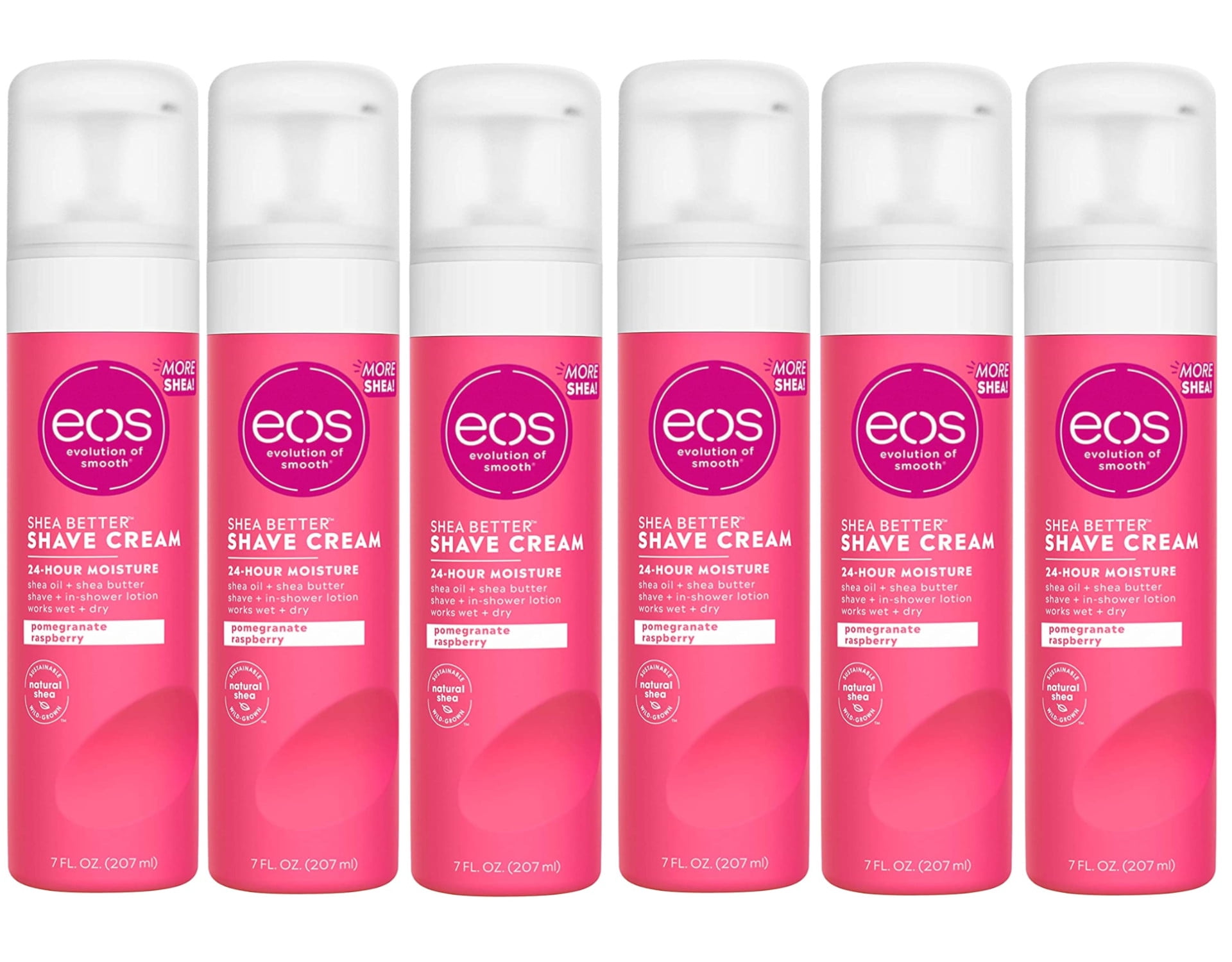 eos Shea Better Shave Cream - Pomegranate Raspberry - 7 fl oz, 6 Pack ...