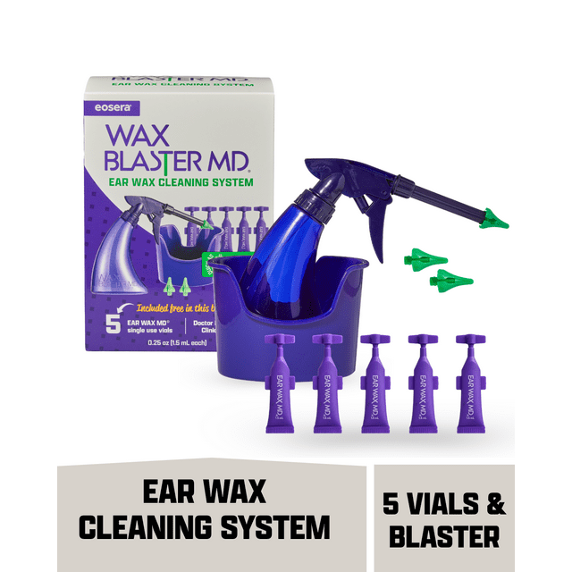Eosera WAX BLASTER MD Ear Wax Cleaning Kit with Bottle, Basin, Three ...