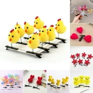 BigTiny 5Pcs Little Yellow Duck Decor Hairpin Cute Plush Duck Hair Clip ...