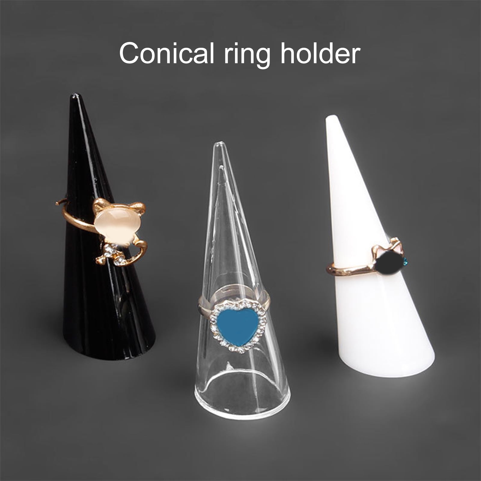 Eosunjian 5Pcs/Set Ring Organizer Triangle Stable Holding Long Lasting ...