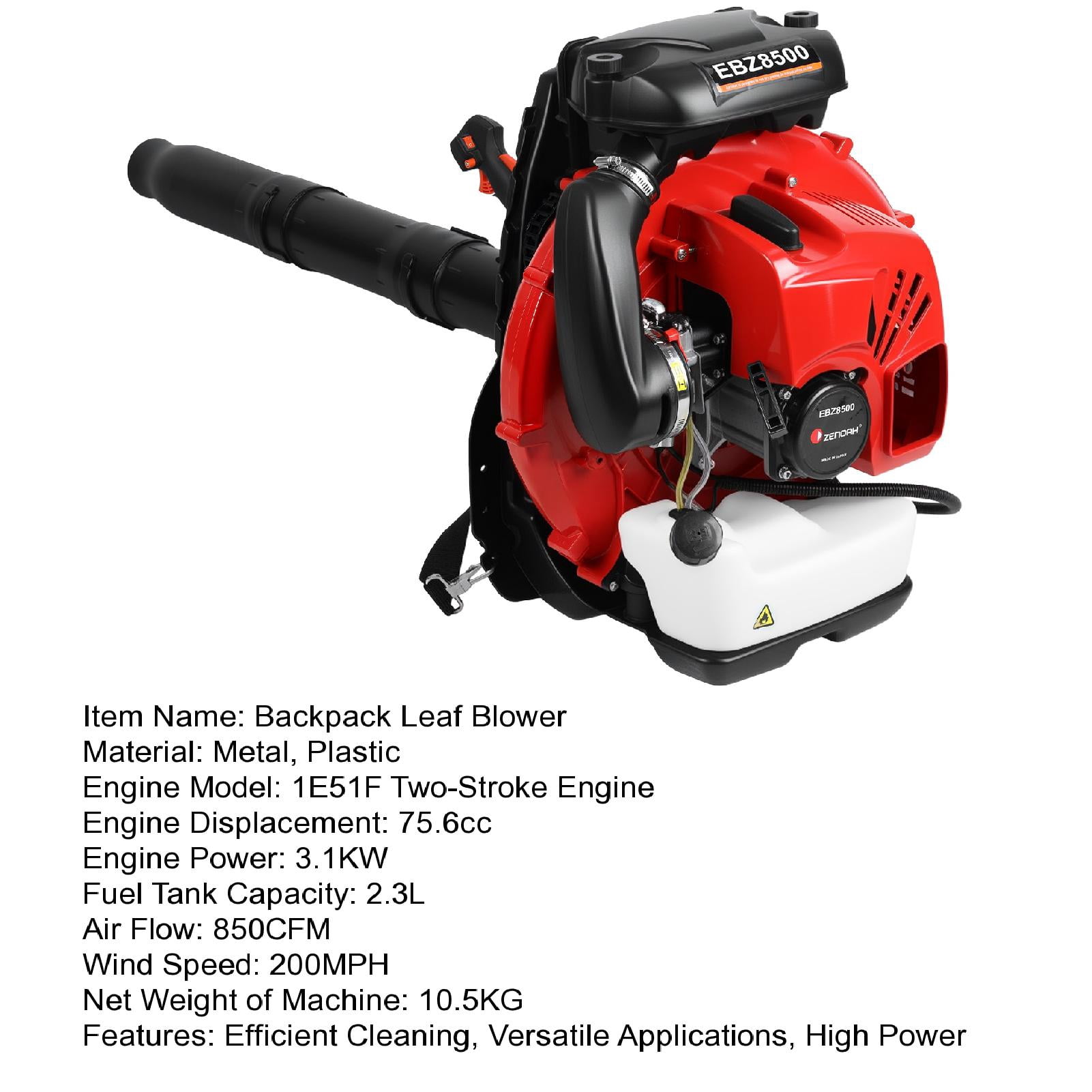 Eosunjian Backpack Gas Leaf Blower,High Power Gasoline Leaf Blower ...