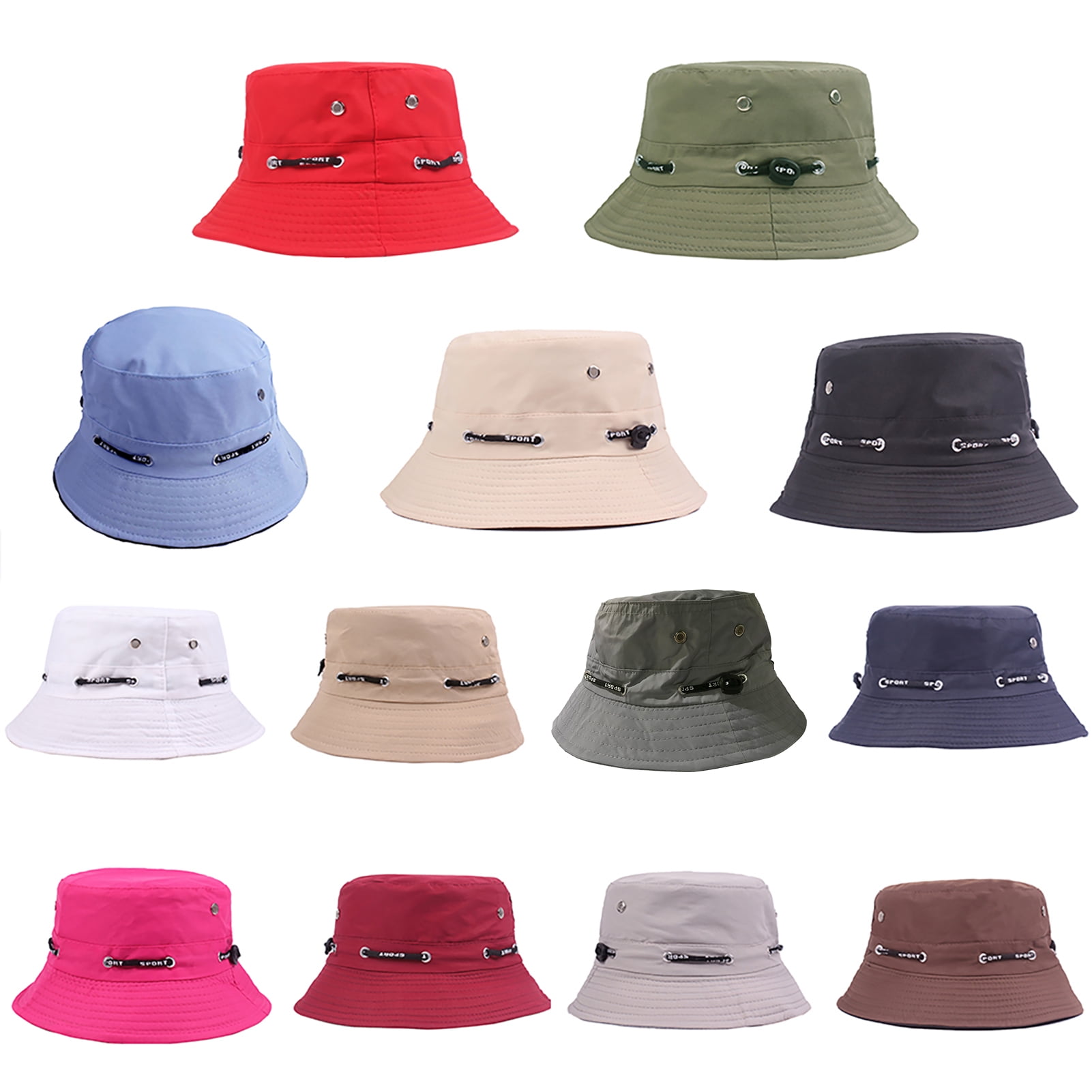 Eosunjian Bucket Hat Soft Breathable Polyester Wide Brimmed Fisherman ...