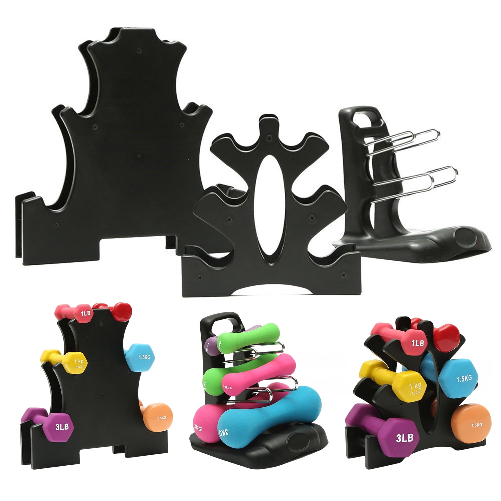 Sioweci Dumbbell Stand Large Capacity Great Load Bearing No Deformation ...