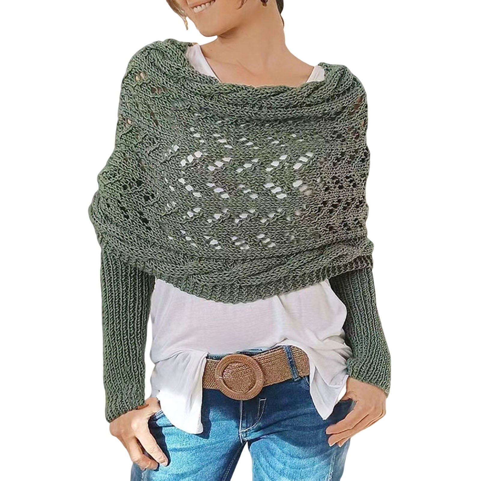 Eosunjian Fluffy Fabric Shawl Women’s Knitting Shawl Soft Fluffy Fabric ...