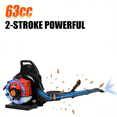 Eosunjian Gas Leaf Blower,Cordless Backpack Blower,63cc 2-Stroke Engine ...